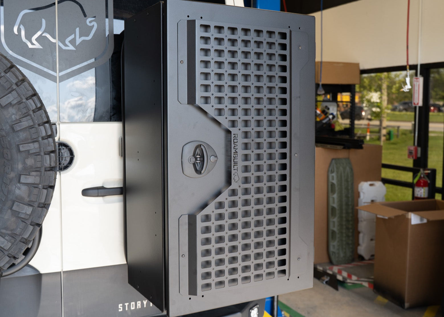 ROAMBUILT Universal Trail Box – Rear Door Storage for Vans & RVs